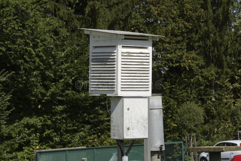 Weather Station with Different Measuring Instruments Stock Image ...