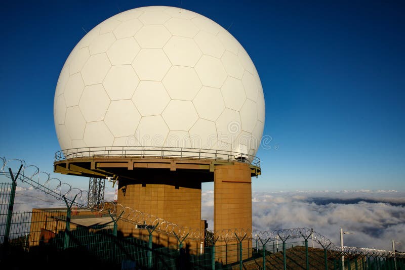 Weather Station, Meteorological Ball on a Mountain Peak Stock Image ...