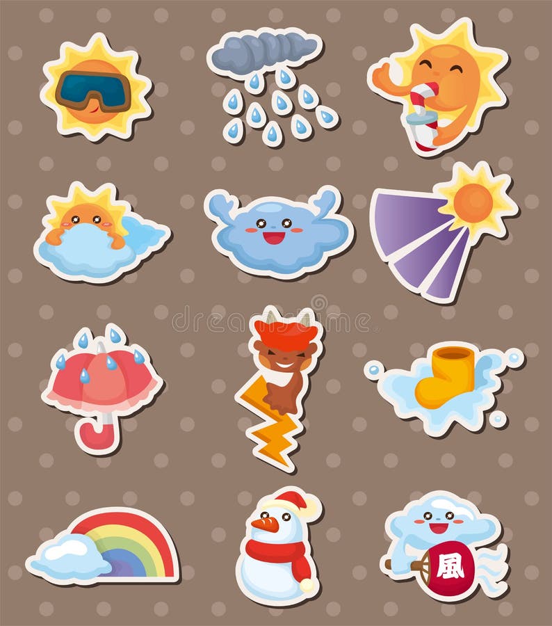 Cartoon weather icon stock vector. Illustration of meteorology - 18090672