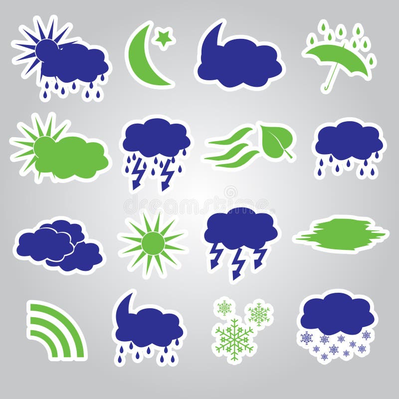 Weather stickers emoji stock vector. Illustration of storm - 251929691