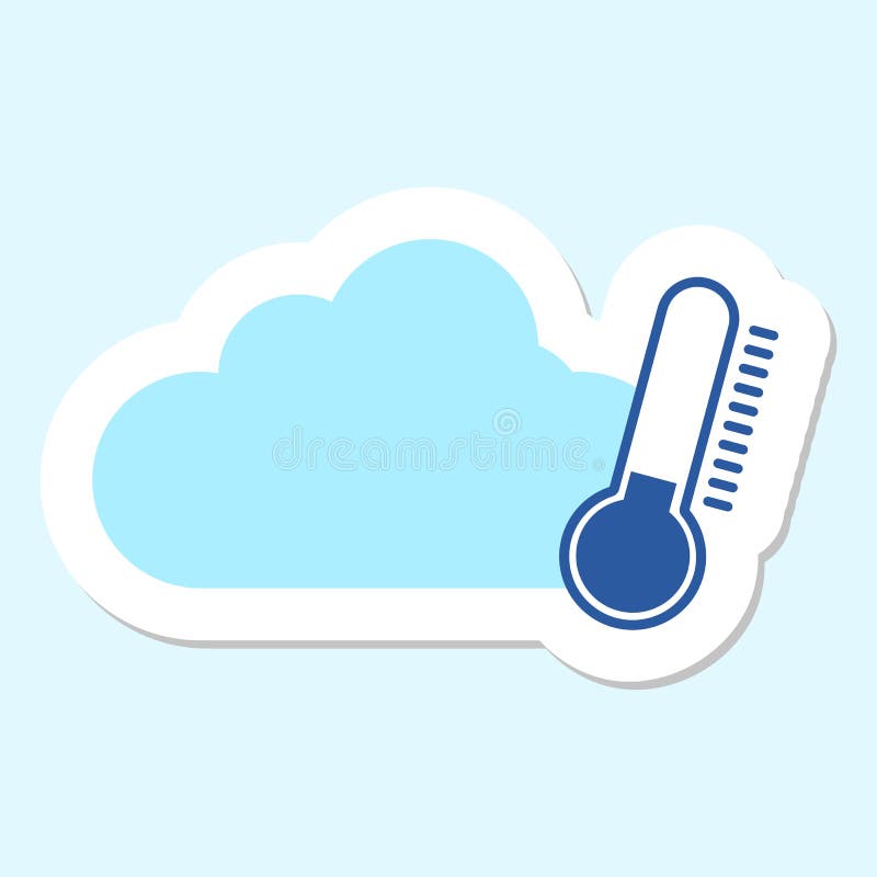 Weather Symbol Cold and Snow Stock Vector - Illustration of rainy ...