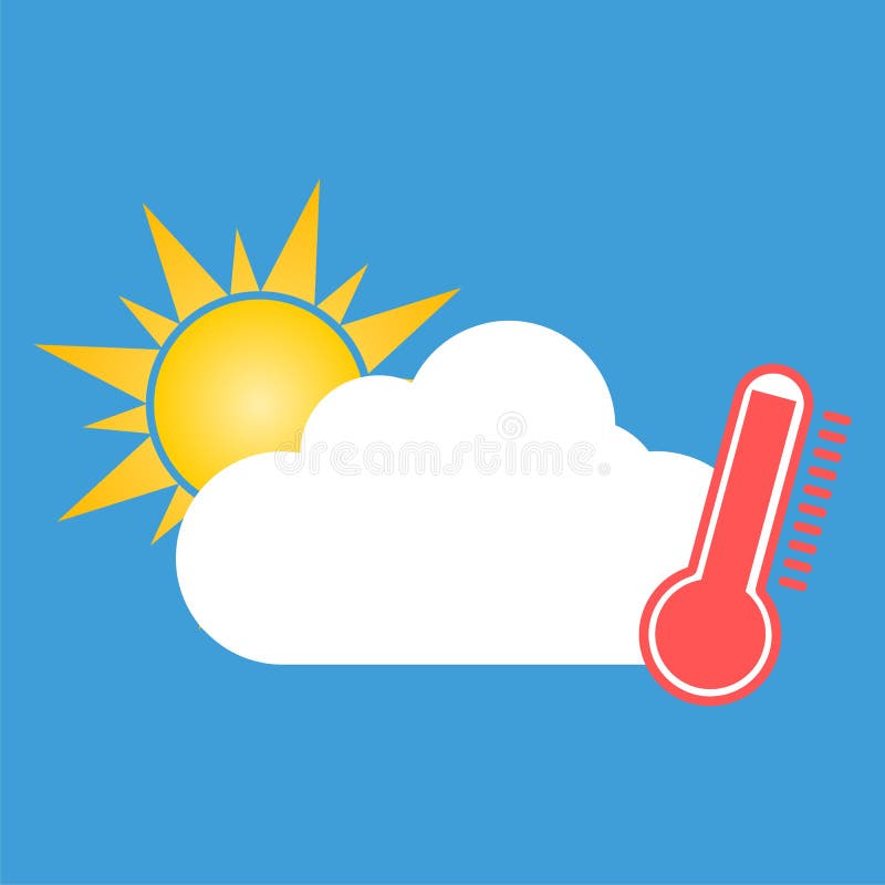 Weather symbol hot stock illustration. Illustration of bolt - 81384351