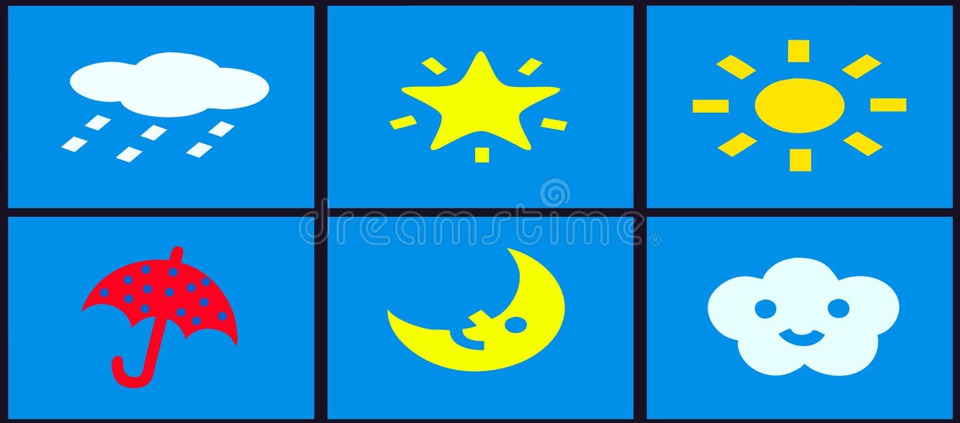 Weather Forecasting Symbols Stock Illustrations – 133 Weather ...