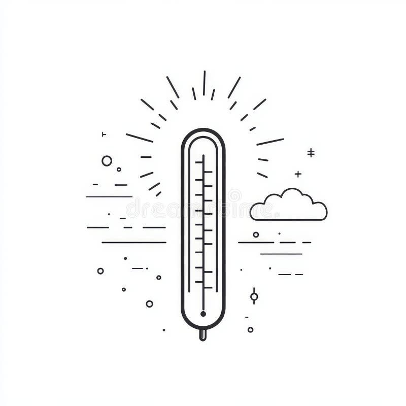 Weather and Temperature are Represented by a Thermometer that Includes ...