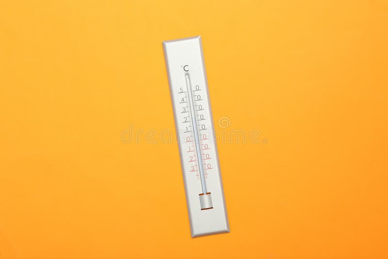 Hot Thermometer on Orange Sky Stock Photo - Image of fahrenheit ...