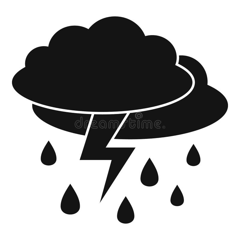 Weather Thunderstorm Icon, Simple Style Stock Vector - Illustration of ... Weather Thunderstorm Icon, Simple Style Stock Vector - Illustration of ...