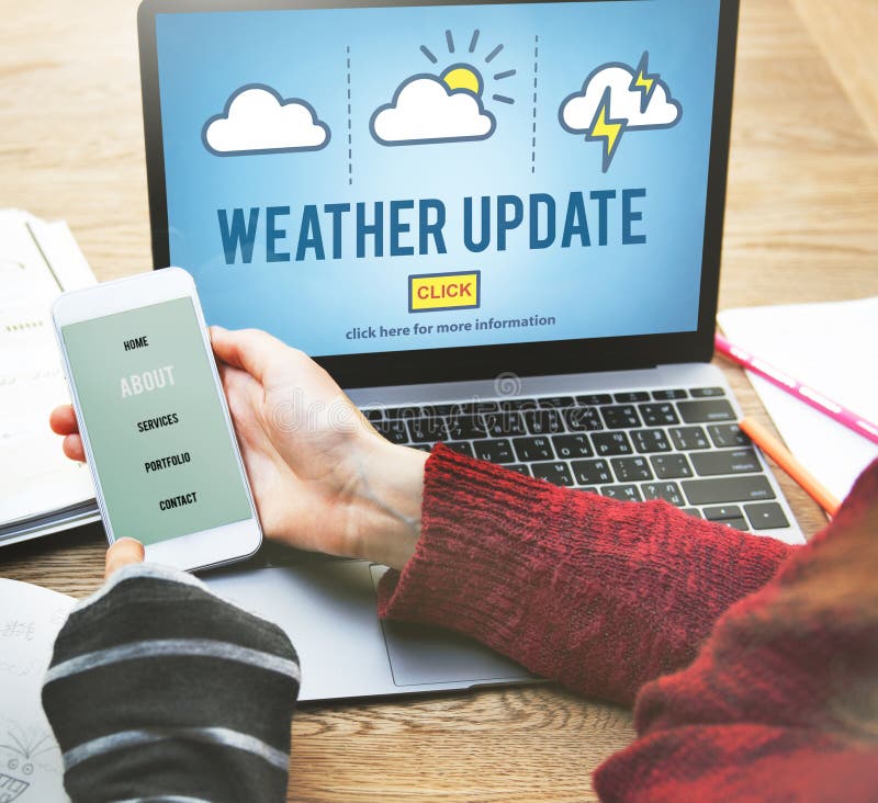 Weather Update Prediction Forecast News Information Concept Stock Image ...