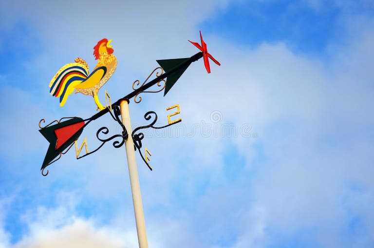 Weather vane stock image. Image of rose, south, forecaster - 22800617
