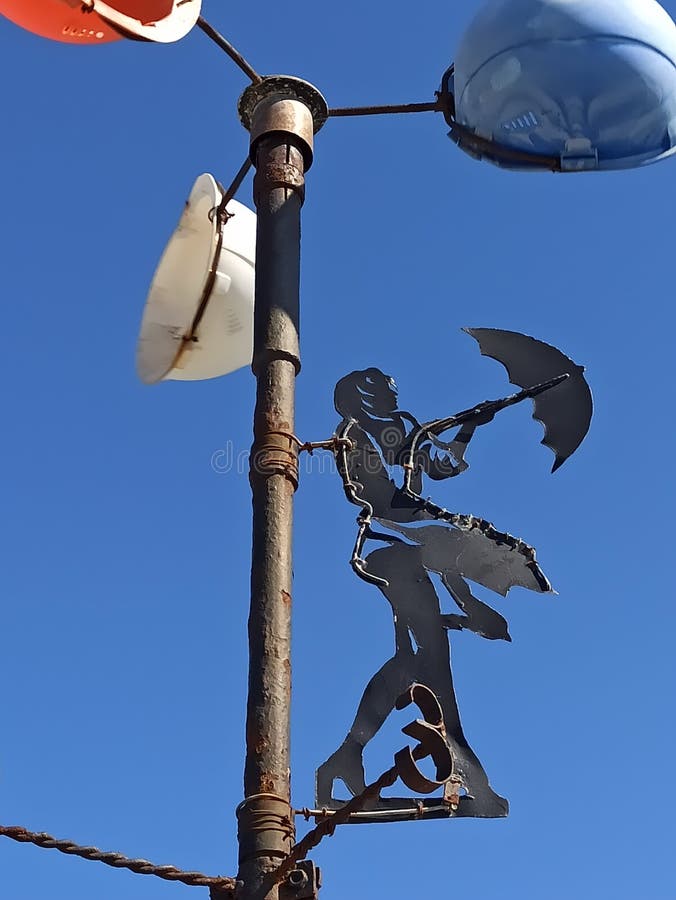 A Weather Vane Against the Background of a Clear, Clear Blue Sky. Sunny ...