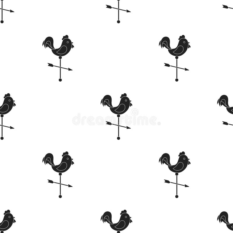 Weather Vane Icon in Black Style Isolated on White Background. Weather ...