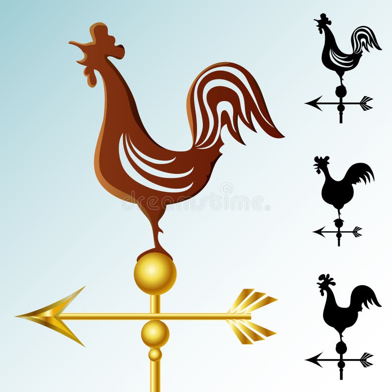 Weather Vane stock vector. Illustration of wind, direction - 19893087