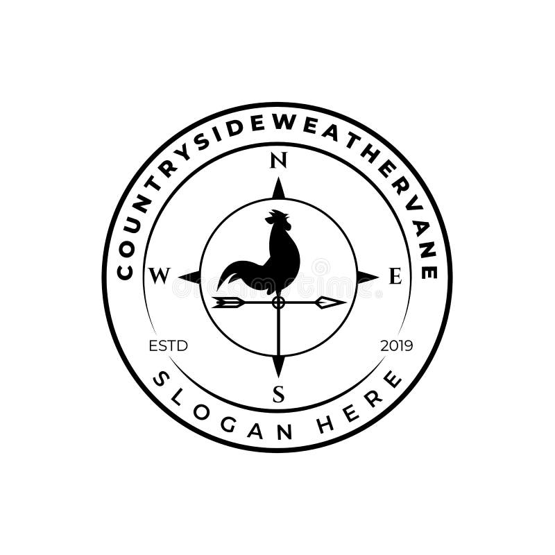 Weather Vane, Wind Vane Logo Vector Illustration Template Design ...