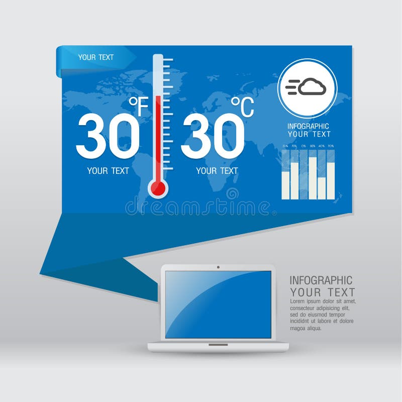 Map Weather Widgets Template Stock Vector - Illustration of index ...