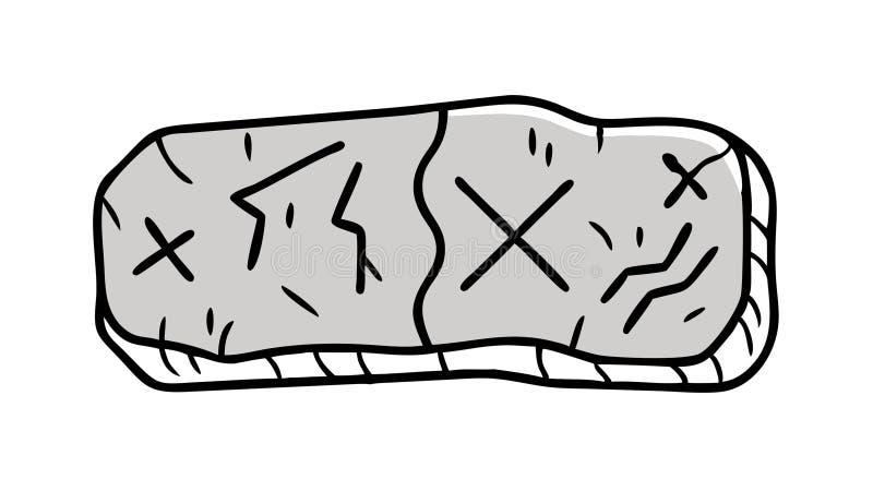 Weathered Ancient Stone Tablet with Mysterious Cracks Vector Design ...