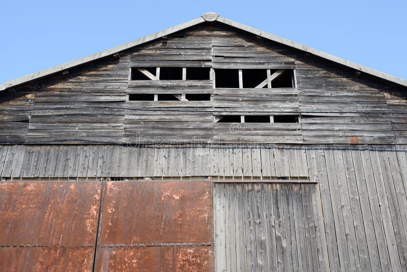 Red Barn with Slate Roof and Cupola Stock Photo - Image of copula ...