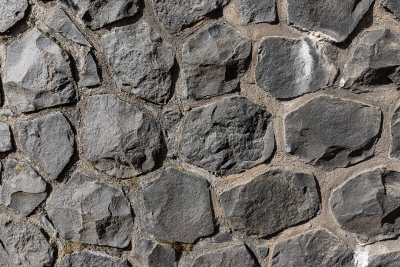 Weathered Basalt Boulder Rock Wall in Gray Black Anthracite Colors ...