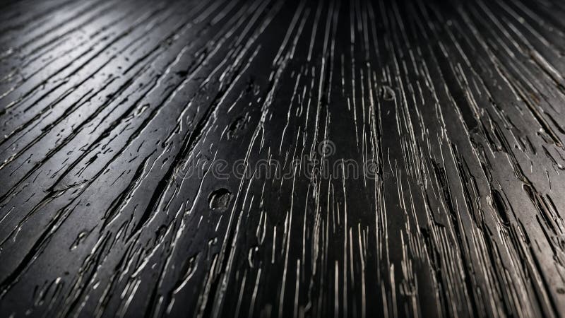 Weathered Black Wooden Surface Texture in Perspective Stock ...