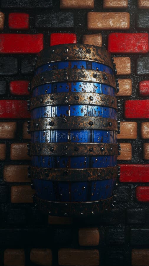 A Weathered Blue Background Serves As the Setting for a Cylinder ...