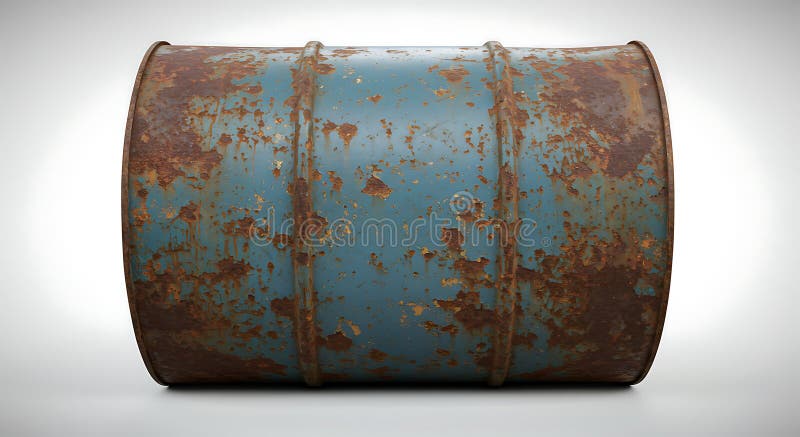 Weathered Blue Barrel with Rust Texture Detail - Generated Using Ai ...