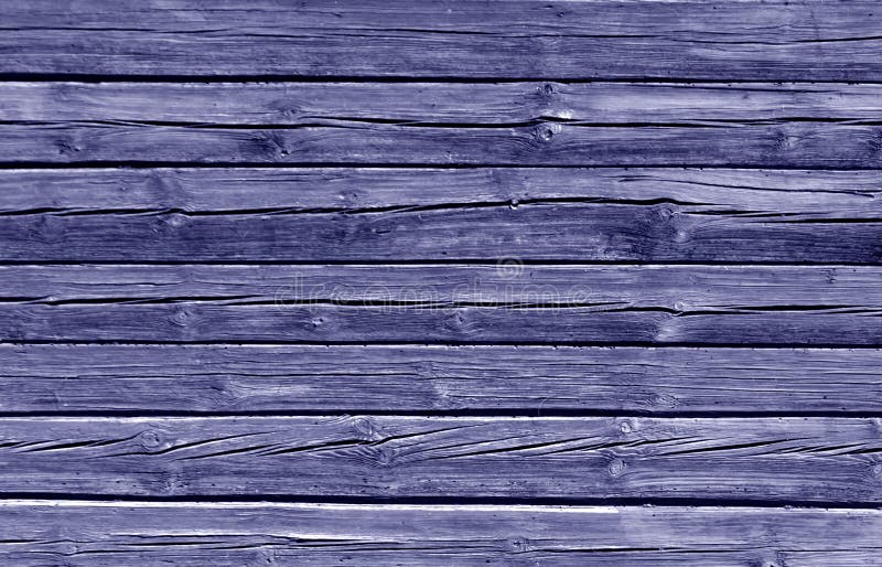 Weathered Blue Color Log House Wall. Stock Image - Image of seamless ...