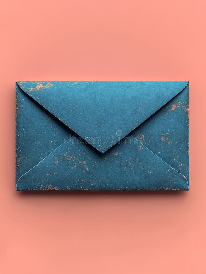 Weathered Blue Envelope Orange Background Stock Photos - Free & Royalty ...
