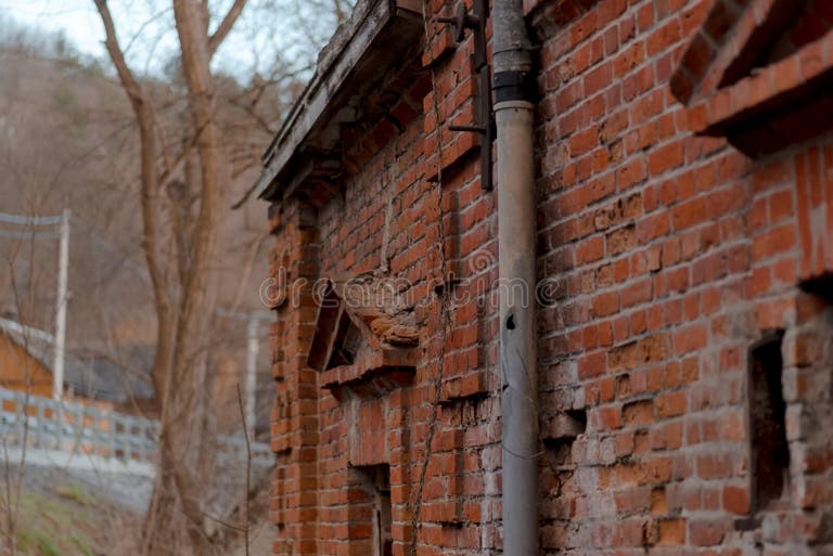 Brick Old Historic Building of the Former Mill. Stock Image - Image of ...