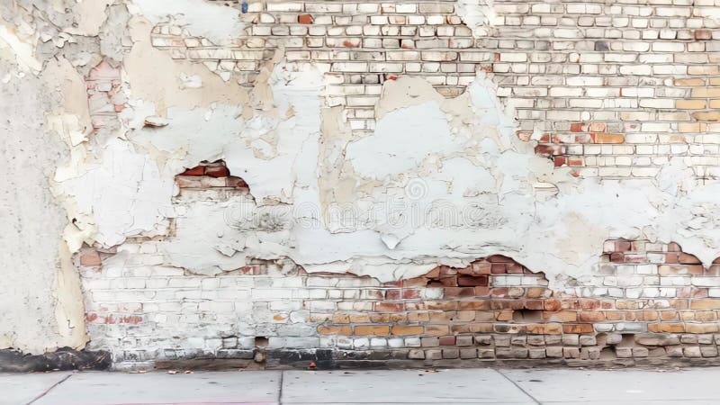 Weathered Brick Wall Crumbling, Exposing Architectural Layers ...