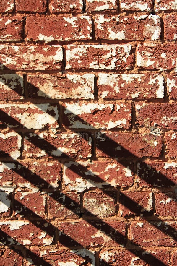 Wall of Diagonal Red Bricks. Stock Photo - Image of architecture ...