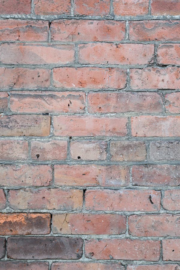 Weathered Brick Wall with Irregular Pattern of Brickwork Stock Image ...