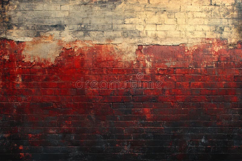 Weathered Brick Wall Red and Beige Texture Background Stock ...