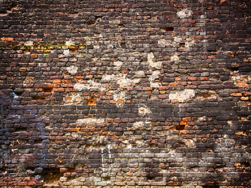 Weathered Brick Wall Texture Background, Vintage Surface Stock Photo ...