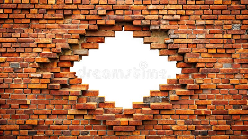 A Weathered Brick Walls Dramatic Opening a Symphony of Obstruction ...