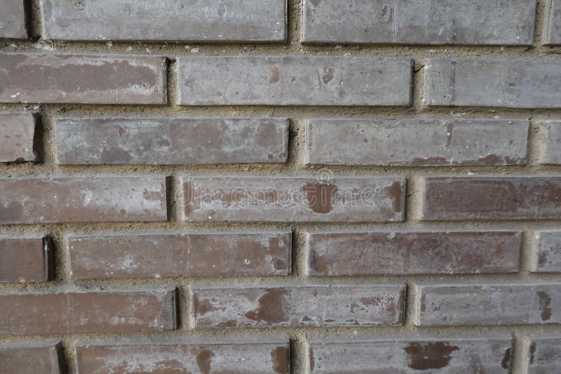 Weathered Brown Brick Wall with Mortar Lines Stock Image - Image of ...