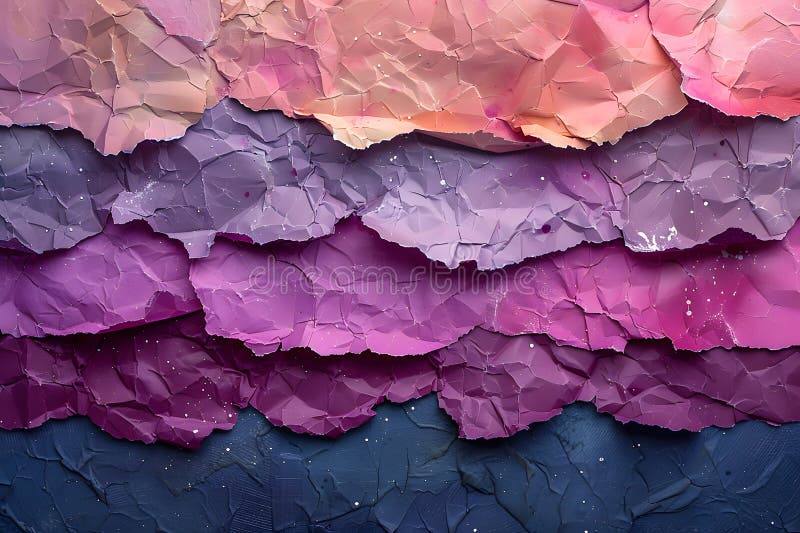 Weathered Canvas Scene of Pink-Violet Papers Stock Illustration ...