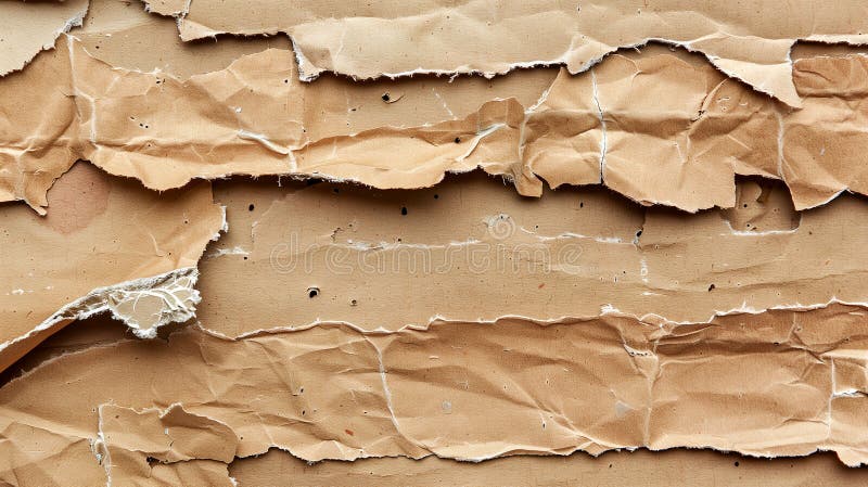 Weathered Cardboard with a Ripped Edge and Transparent Background ...