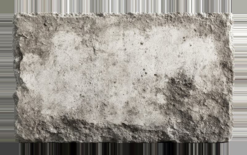 Weathered Concrete Block Isolated on Transparent Background ...