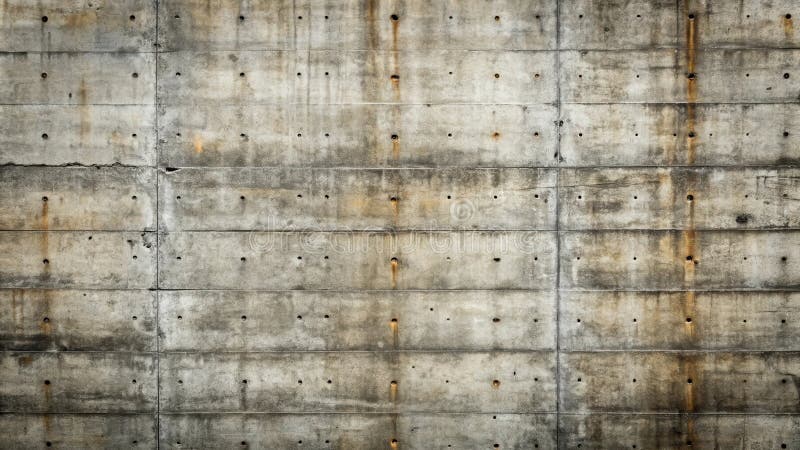 A Weathered Concrete Panel with Horizontal Formwork Texture and Rust ...