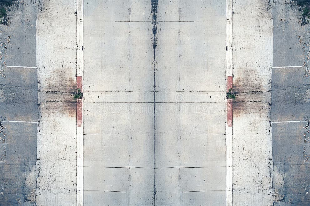 Symmetrical Weathered Concrete Sidewalk Pattern. AI Generated Stock ...