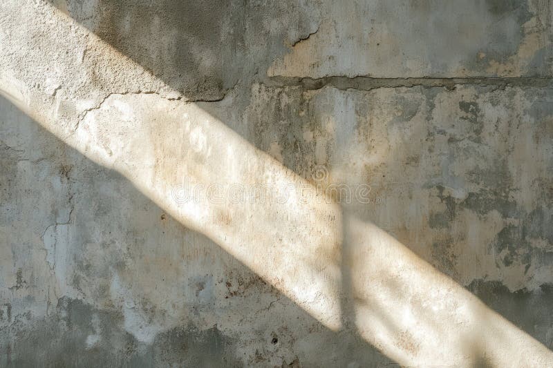 Weathered Concrete Wall with Diagonal Sunlight Stock Illustration ...