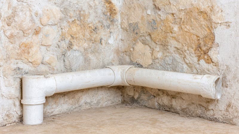 Cobweb-covered Pipe in the Corner of an Aged Stone Room Stock Image ...