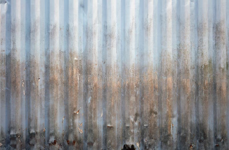 Weathered Corrugated Iron Surface Stock Image - Image of industrial ...