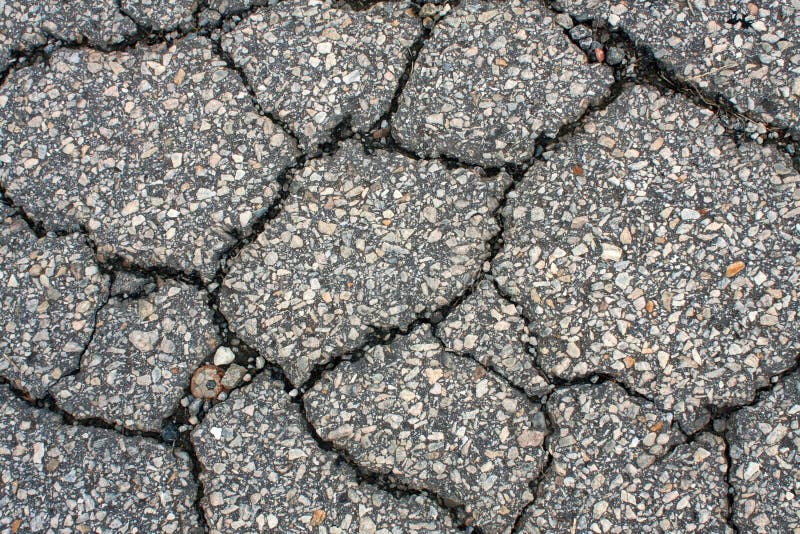 Weathered and Cracked Asphalt Stock Image - Image of deteriorating ...