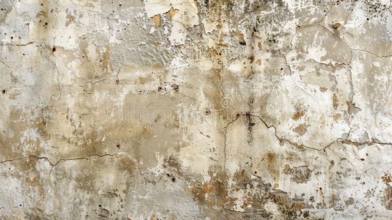 Weathered and Cracked Off-White Concrete Wall Texture with Peeling ...
