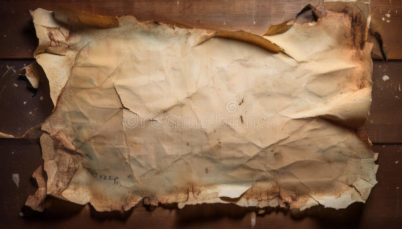 Crumpled Grunge Note with Weathered Border and Frame Stock Illustration ...