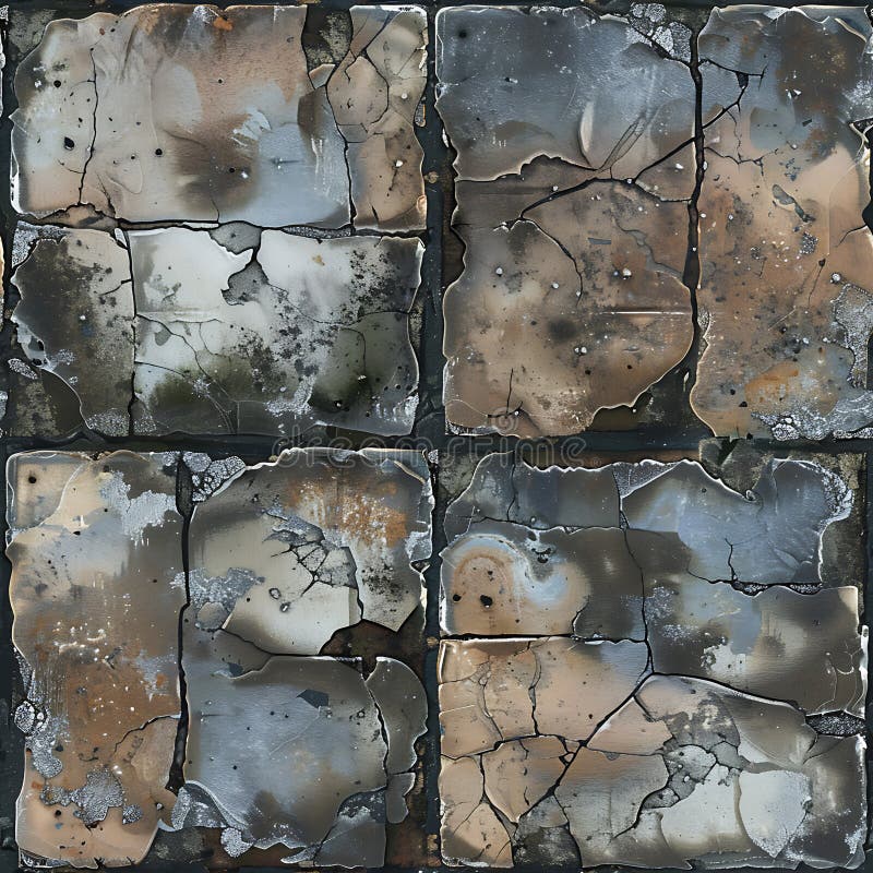 Weathered Earth Tone Tile Repeating Pattern Stock Illustration ...
