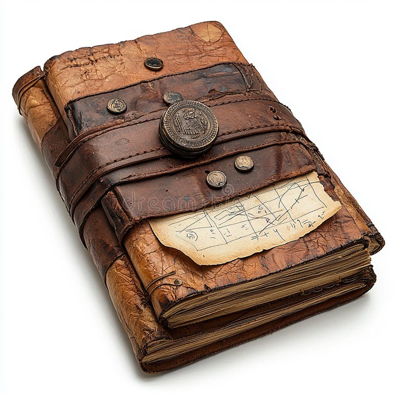 High-detailed Archaeologists Field Notebook Showcasing Notes and ...