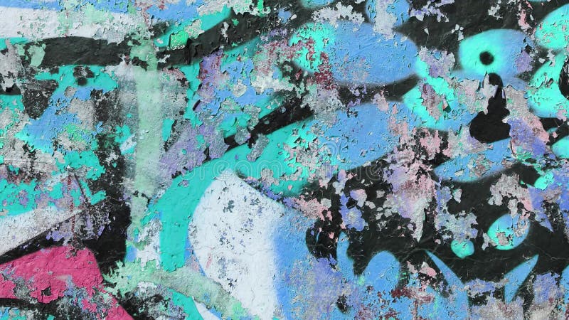 Weathered Urban Wall with Crumbling Paint and Grilled Windows Stock ...