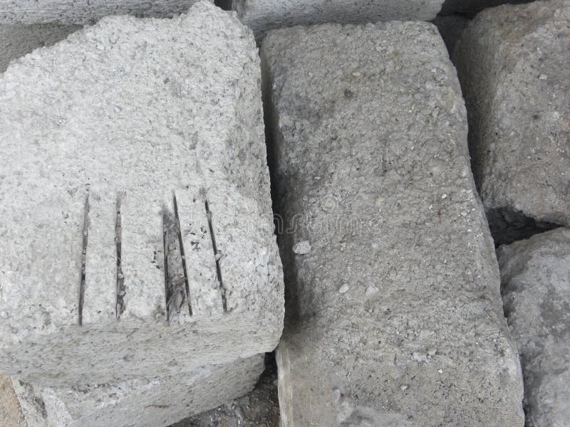 Old Weathered Gray Color Concrete Blocks Stock Photo - Image of pattern ...