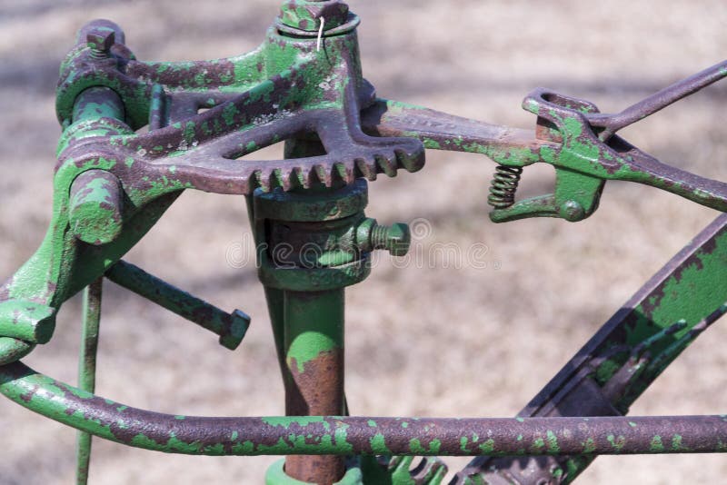Weathered Green Metallic Toothed Object Stock Image - Image of metal ...