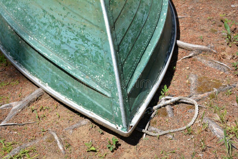 Weathered Green Row Boat stock image. Image of boat, rust - 74070681